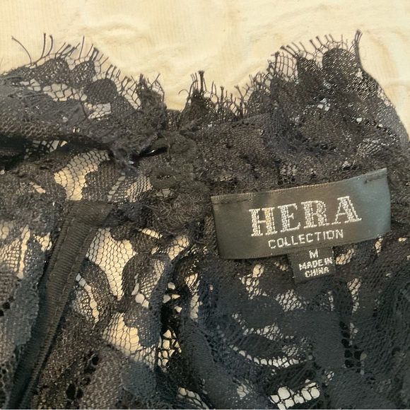 Hera Collection | Tops | Black Lace Cut Out Top Nwot | Poshmark